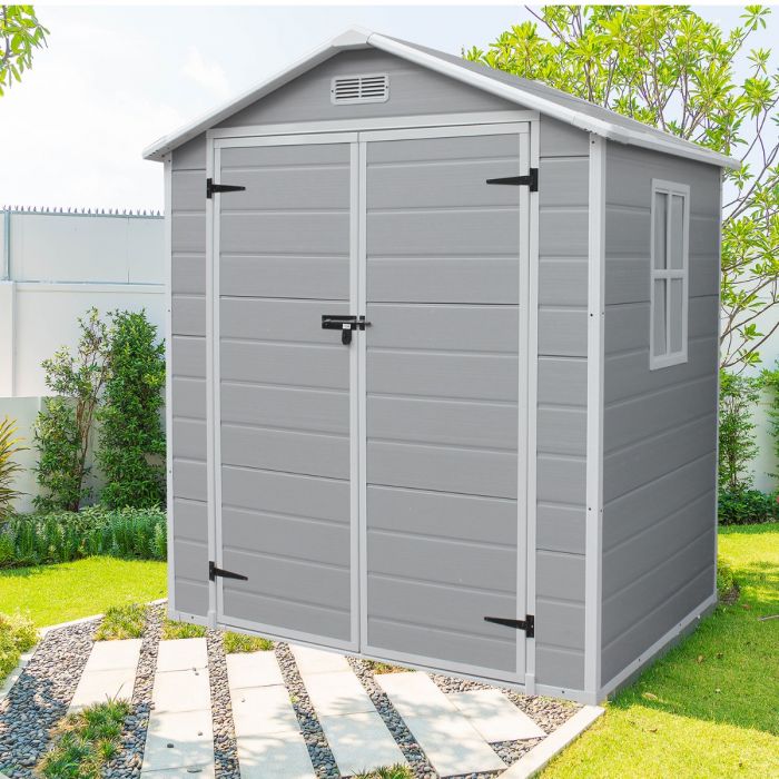 Plastic storage sheds