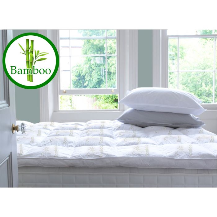 spiral bounce 5 cms thick bamboo mattress topper