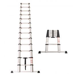 Extra Wide Telescopic Ladder with Soft Close Design
